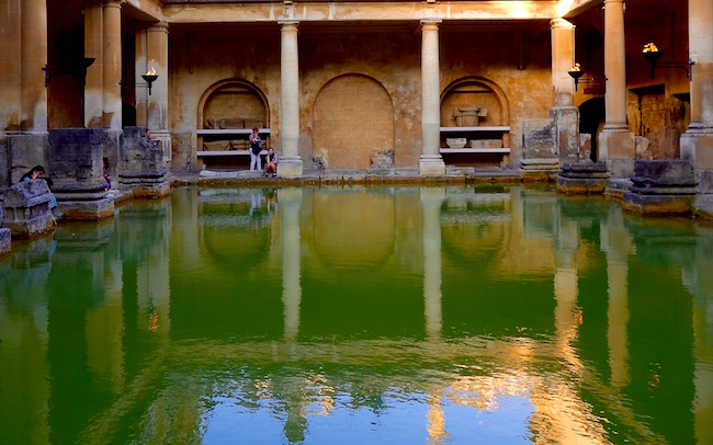 Visiting the Roman Baths in Bath, England